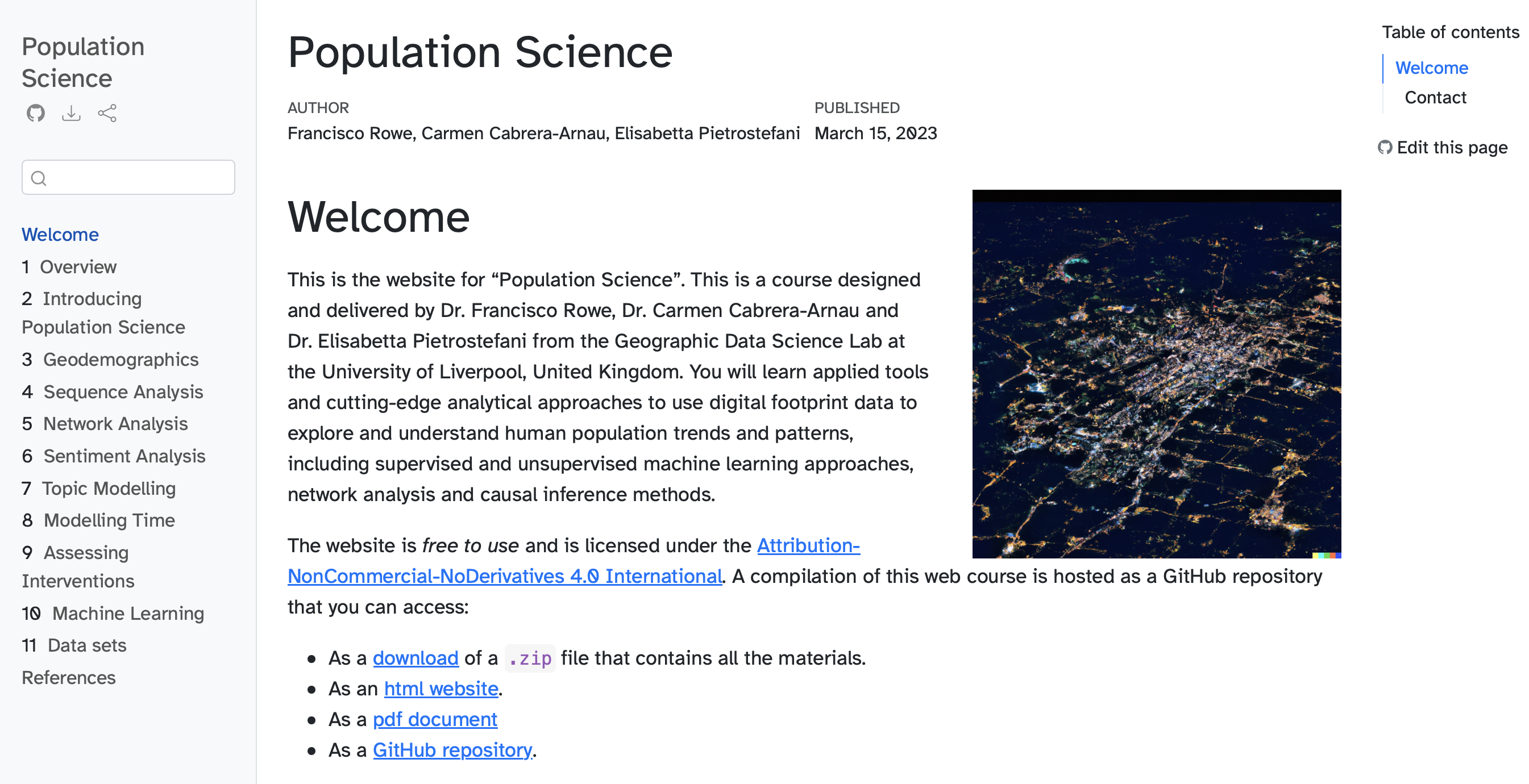 Population Data Science | Academic