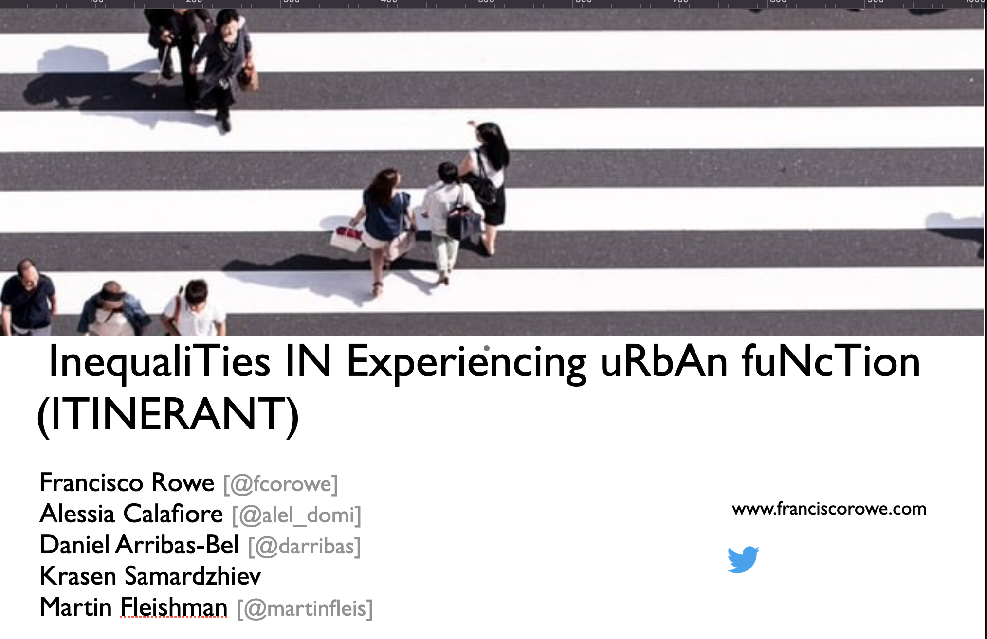 InequaliTies IN Experiencing uRbAn fuNcTion (ITINERANT) | Academic